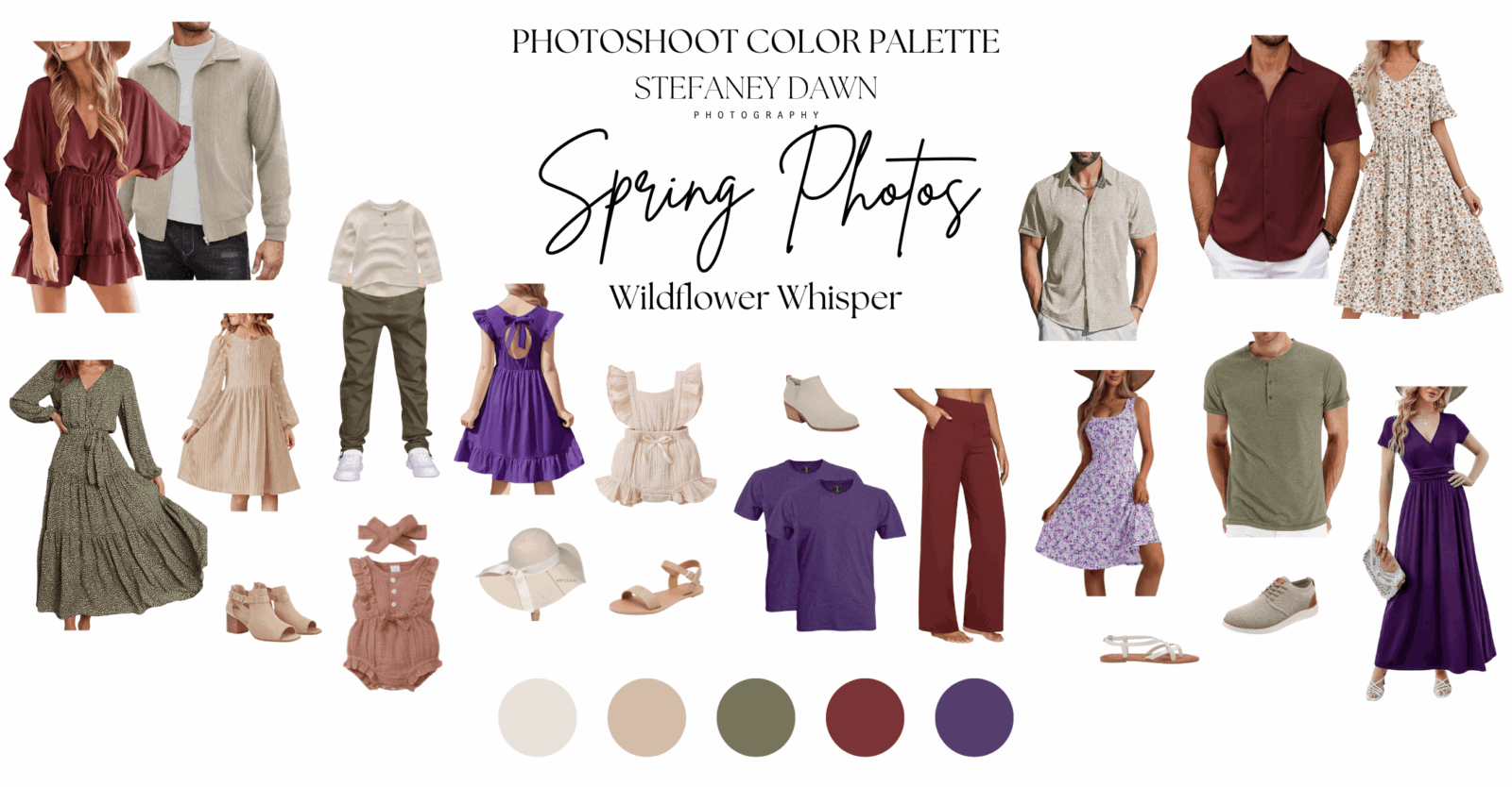 Best Spring Photoshoot Outfits: Wildflower Whisper Color Palette ...